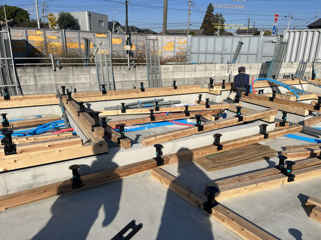 土台敷きをしました♪ | 楽屋ブログ | 本気注文住宅なら群馬（前橋 高崎 伊勢崎 太田）の工務店 楽屋（がくや）